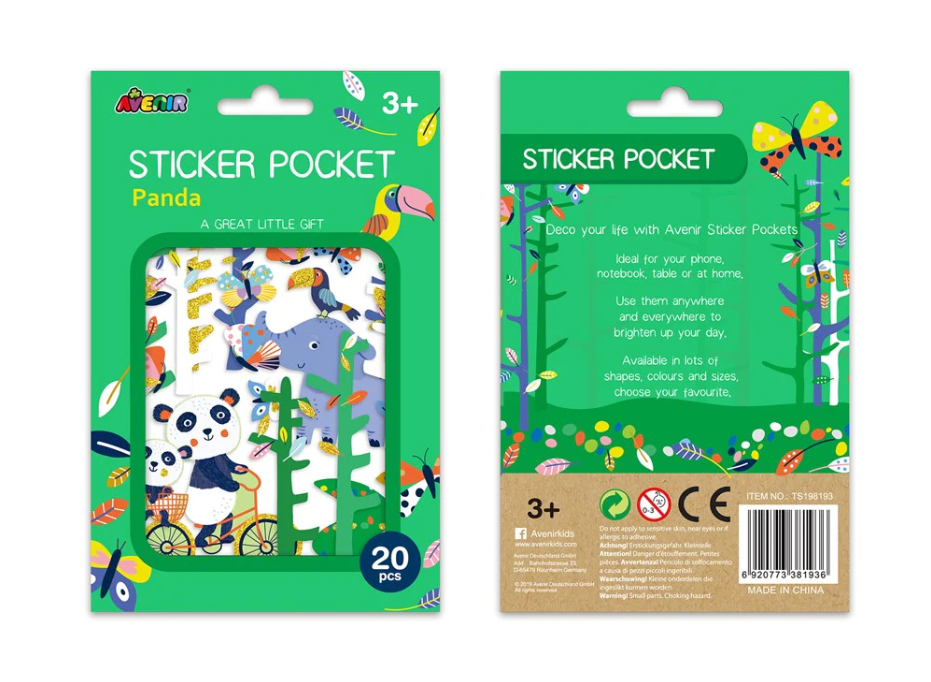 Sticker Pocket Panda – Classic Gifts Australia