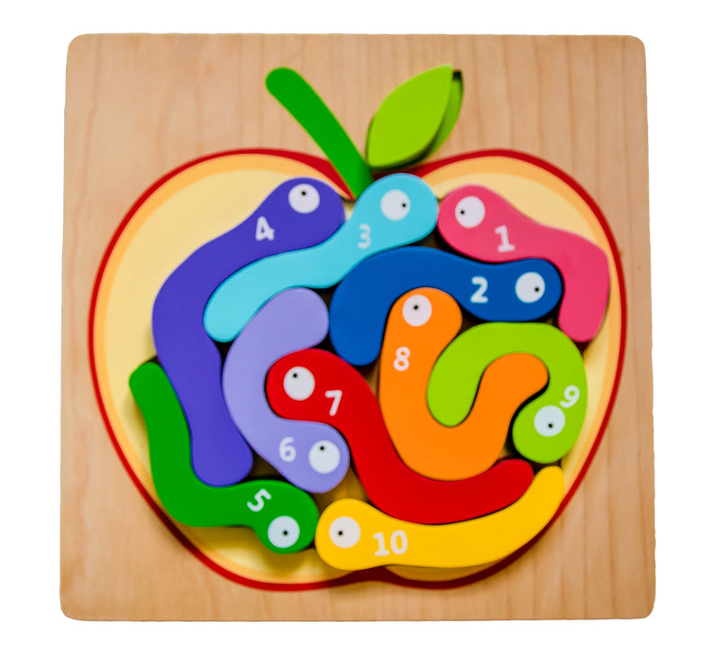 Kiddie Connect 123 Worm Puzzle – Classic Gifts Australia