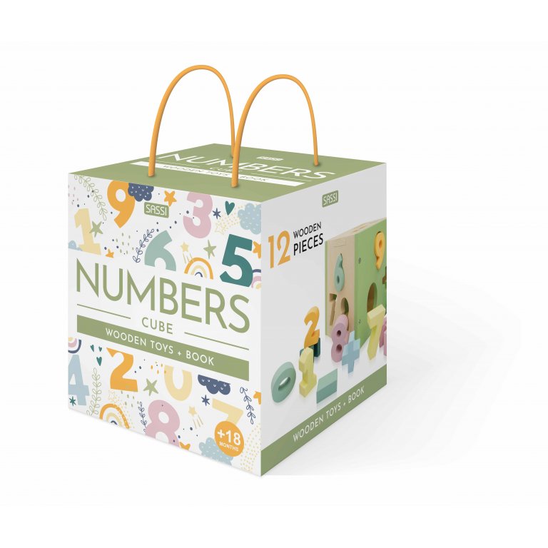 Wooden Numbers Cubed & Book – Classic Gifts Australia